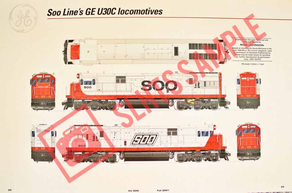 “Soo Line’s GE U30C Locomotives”, 11″ x 14″ – The Soo Line Historical and Technical Society